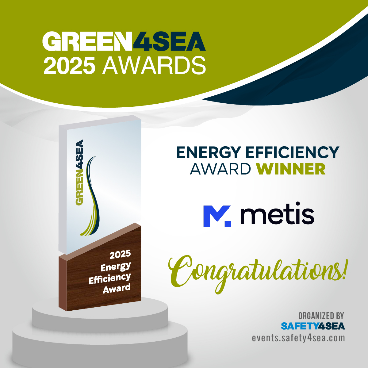 Metis wins the 2025 Green4Sea Energy Efficiency Award - Metis